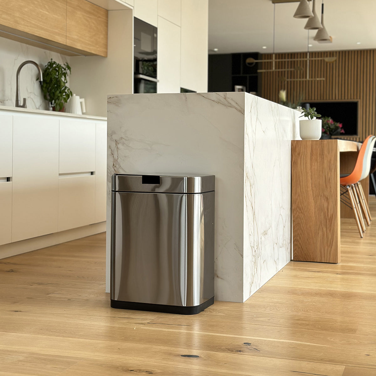 Poubelle de cuisine automatique design 60L DAYTONA en acier INOX avec ...