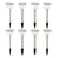 Lot de 8 balises solaires inox à planter pour allée LED blanc ALESIA H ...